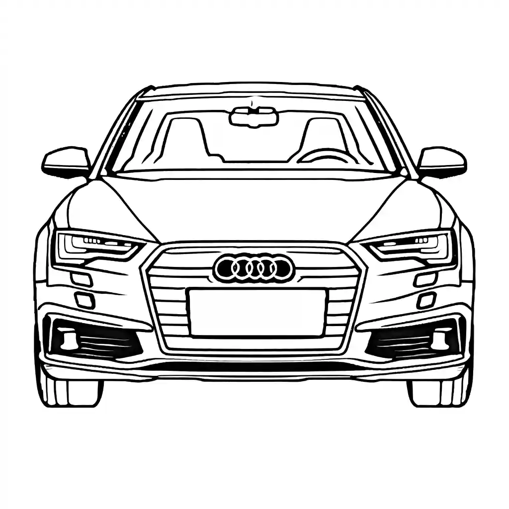 Kolorowanka Audi A4 Sedan 🎨 Magia Kolorowanek