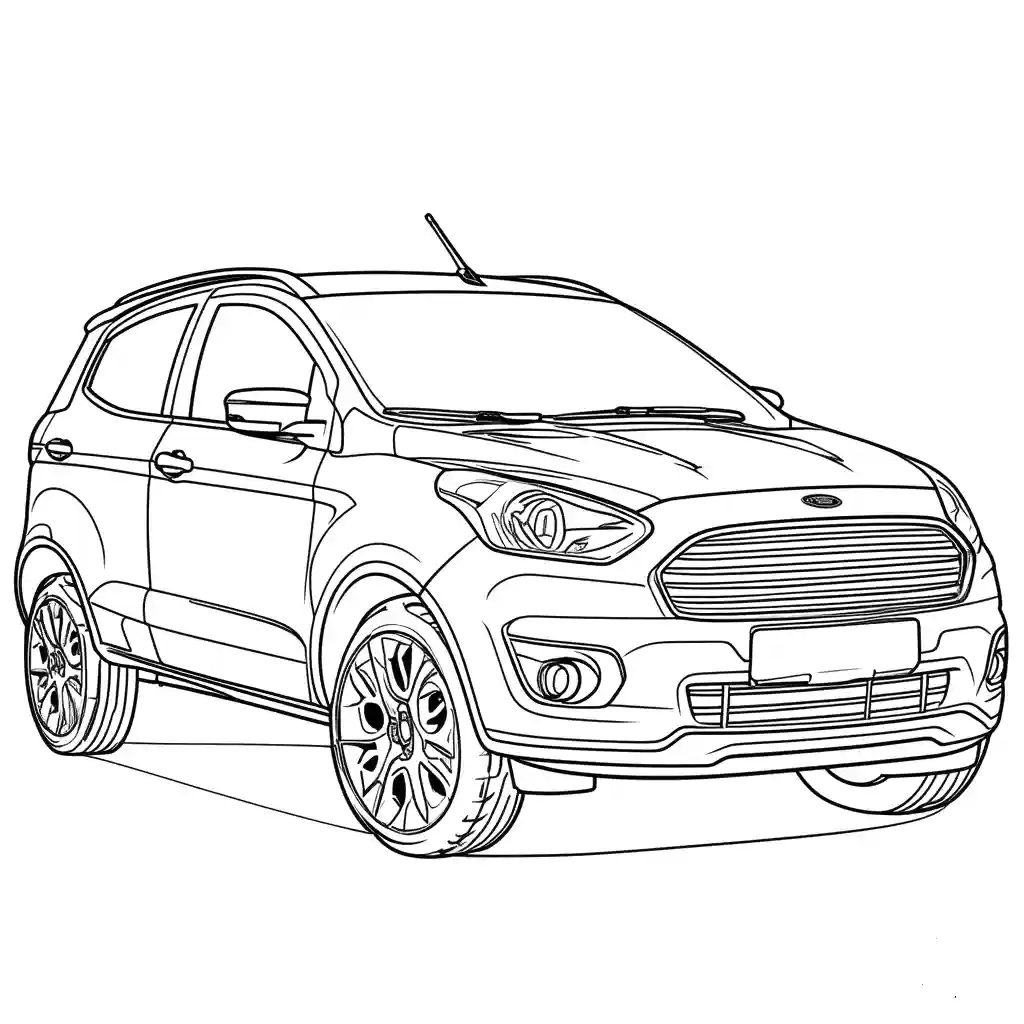 Kolorowanka z samochodem Ford 🎨 Magia Kolorowanek